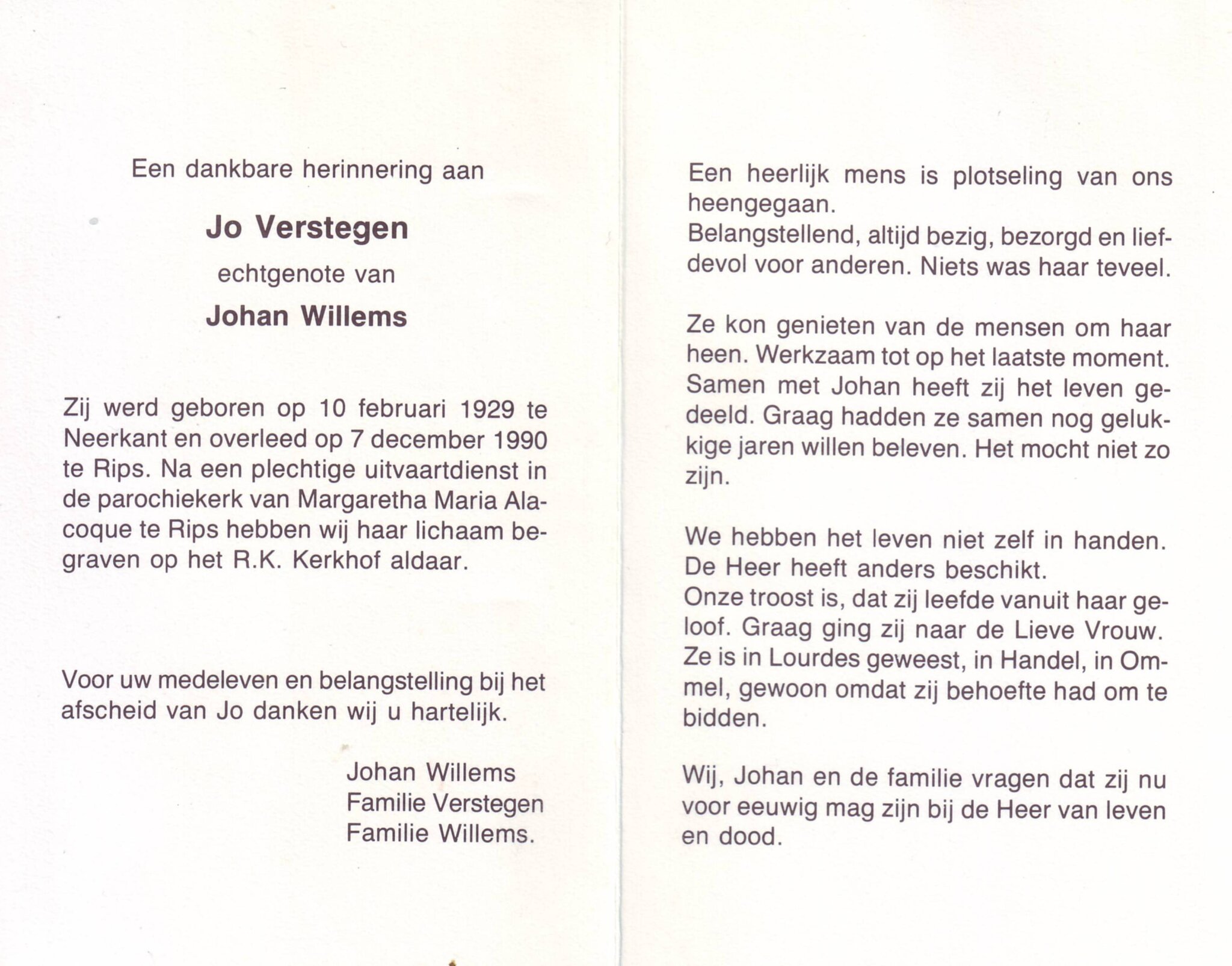 Jo Willems-Verstegen 1929-1990 - de ziel van Neerkant Jo Willems-Verstegen 1929-1990 - de ziel van Neerkant